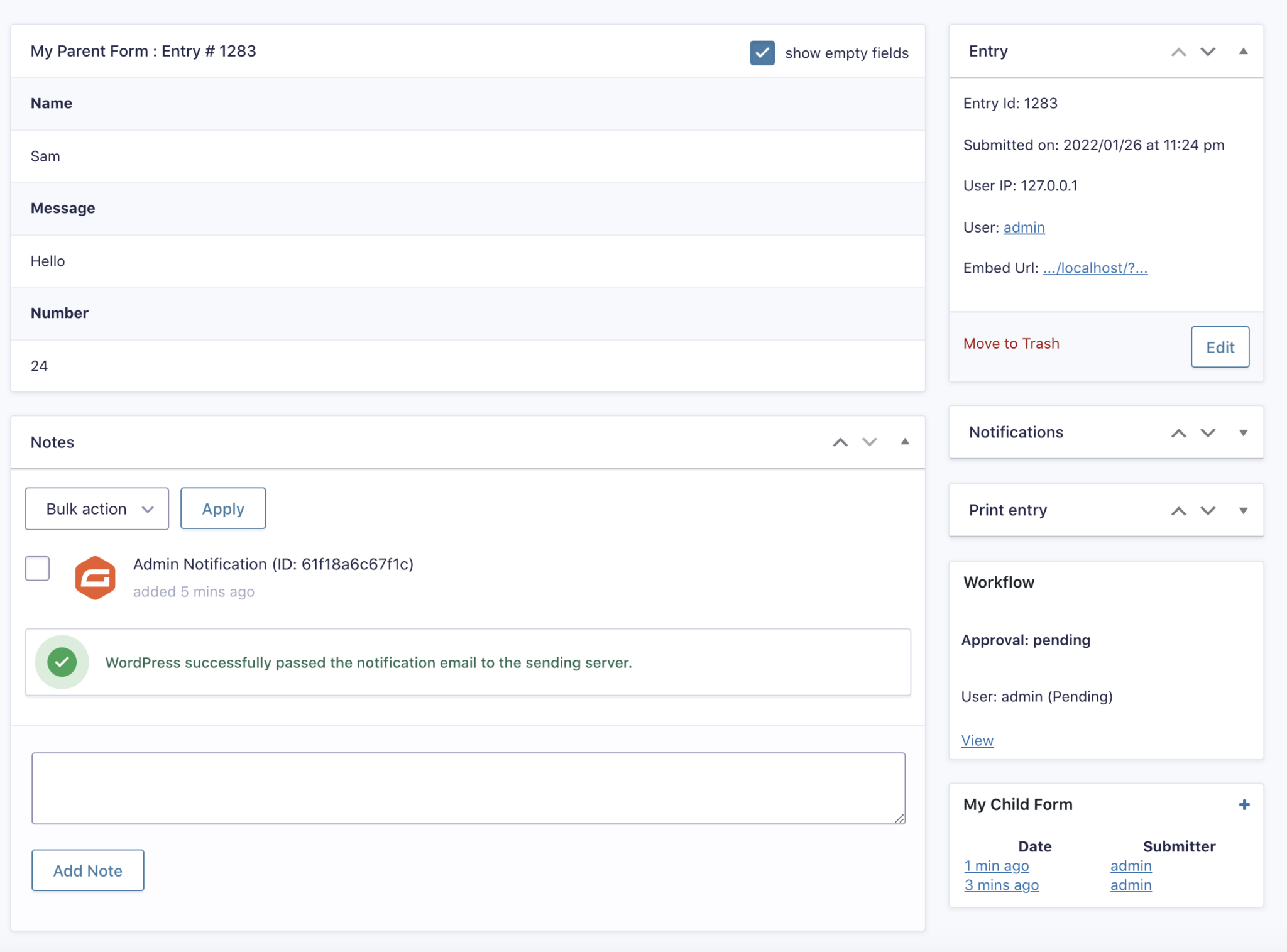 Parent-Child Forms - Gravity Flow Documentation