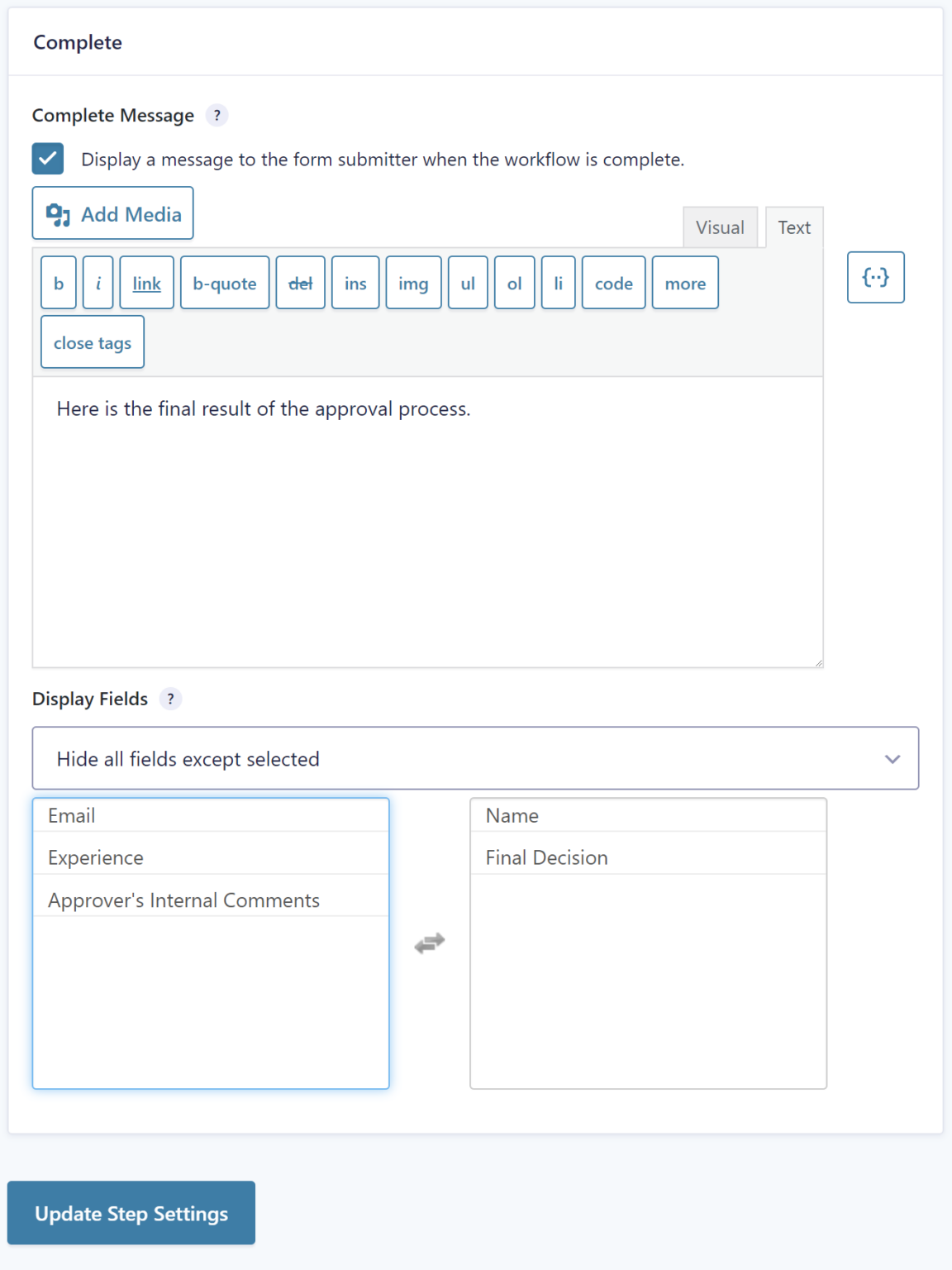 Workflow Start & Complete Step Type - Gravity Flow Documentation