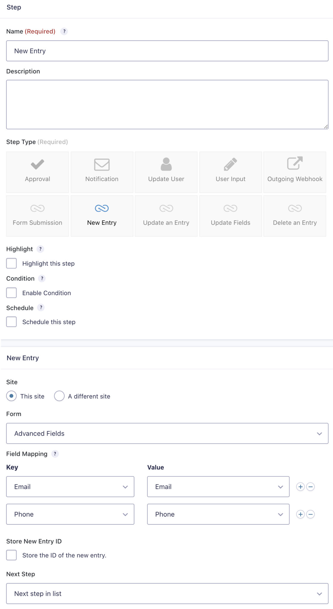 Form Connector - Create An Entry - Gravity Flow Documentation