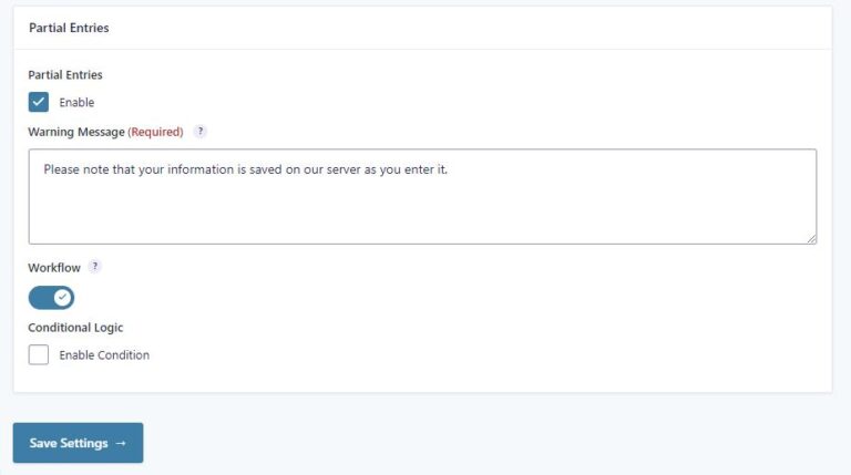 Partial Entries Add-On - Gravity Flow Documentation