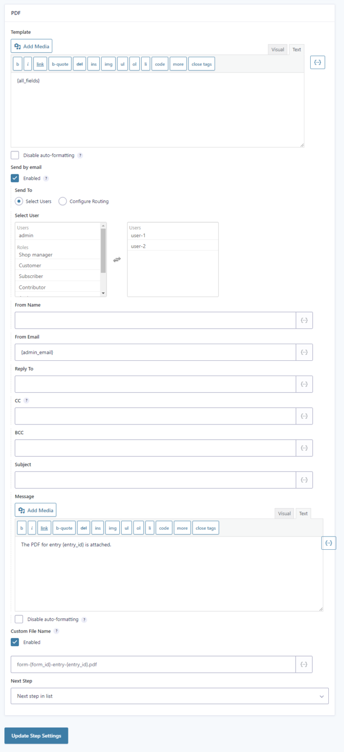 Using the PDF Generator Extension - Gravity Flow Documentation