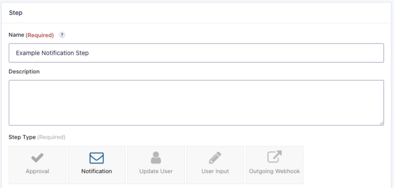 Notification Step Type - Gravity Flow Documentation